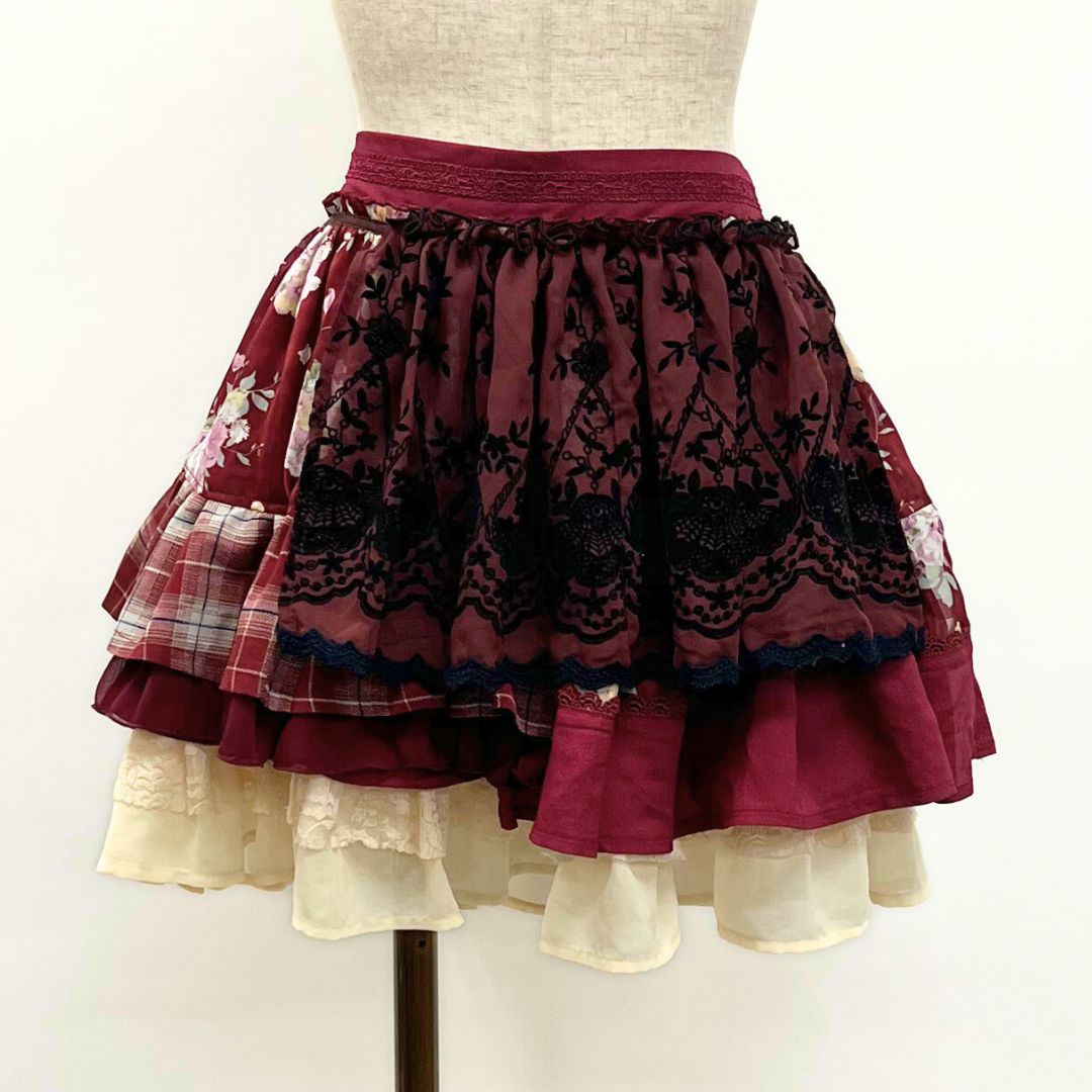 Re:make ティアードミニスカート BORDEAUX – PASTEQIDOR