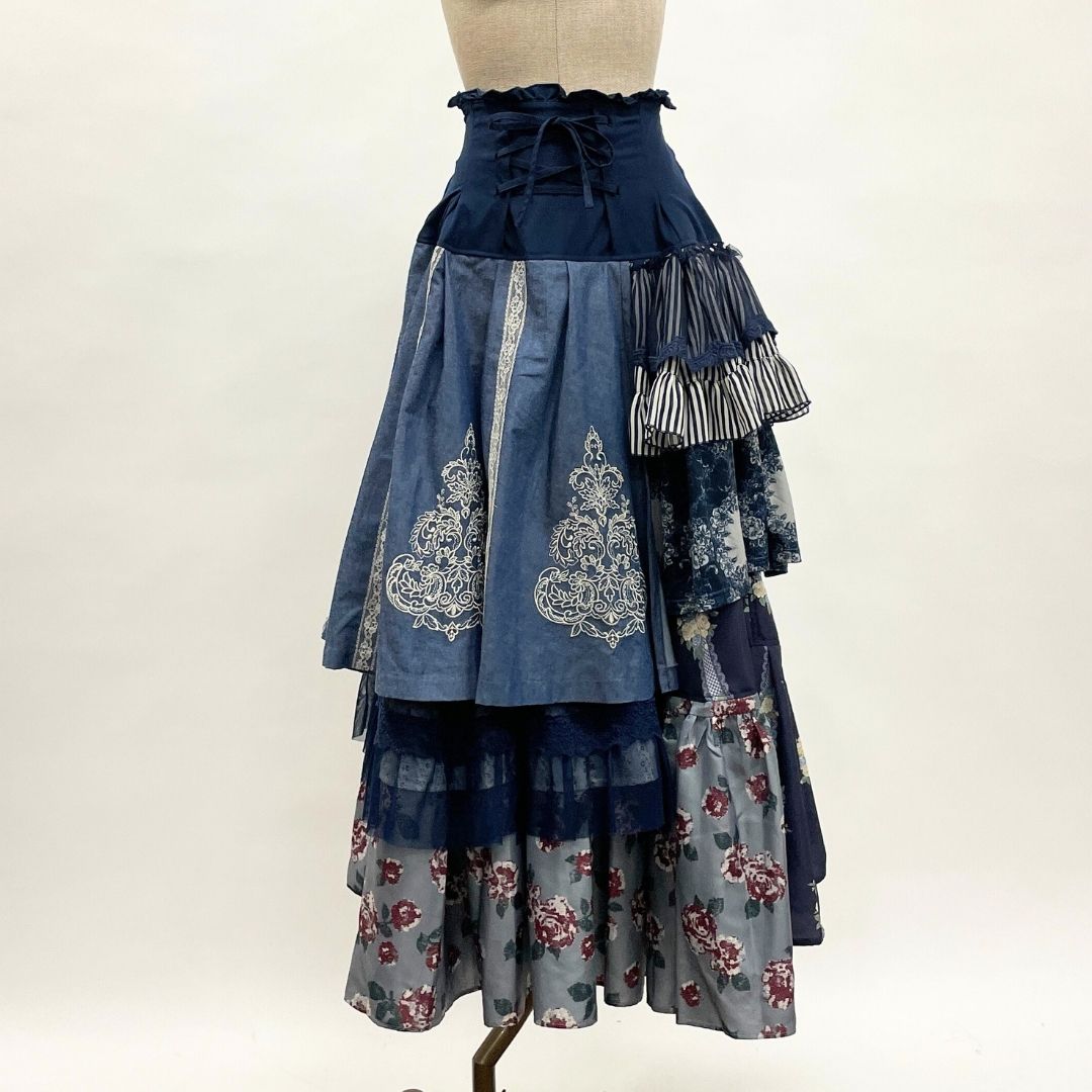 Re:make ロングスカート BLUE – PASTEQIDOR