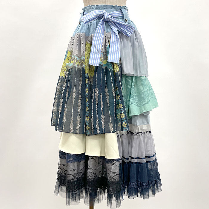 Re:make ロングスカート BLUE – PASTEQIDOR