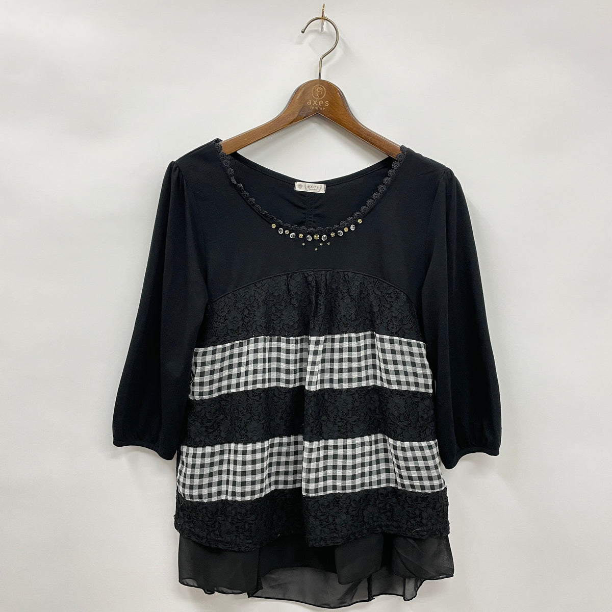 ギンガム×レース切替PO – PASTEQIDOR